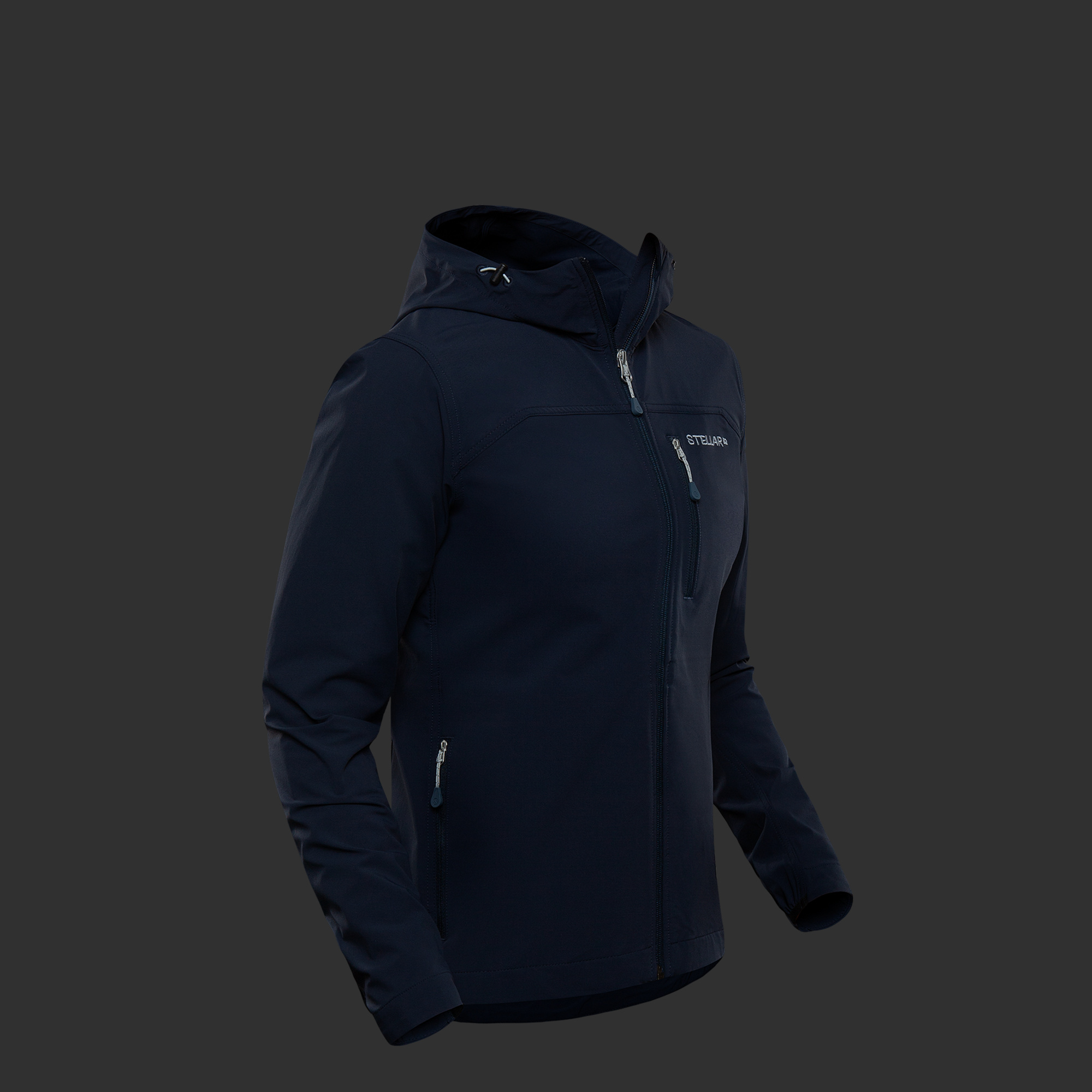 Women’s Stellar Light Softshell Jacket | BluBlack | Stellar Equipment