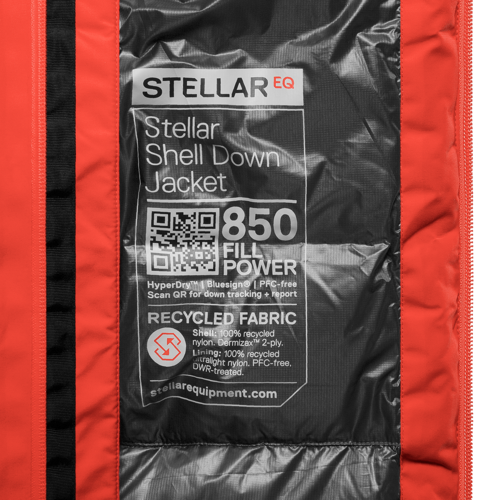 Men's Stellar Shell Down Jacket Orange | Stellar Equipment